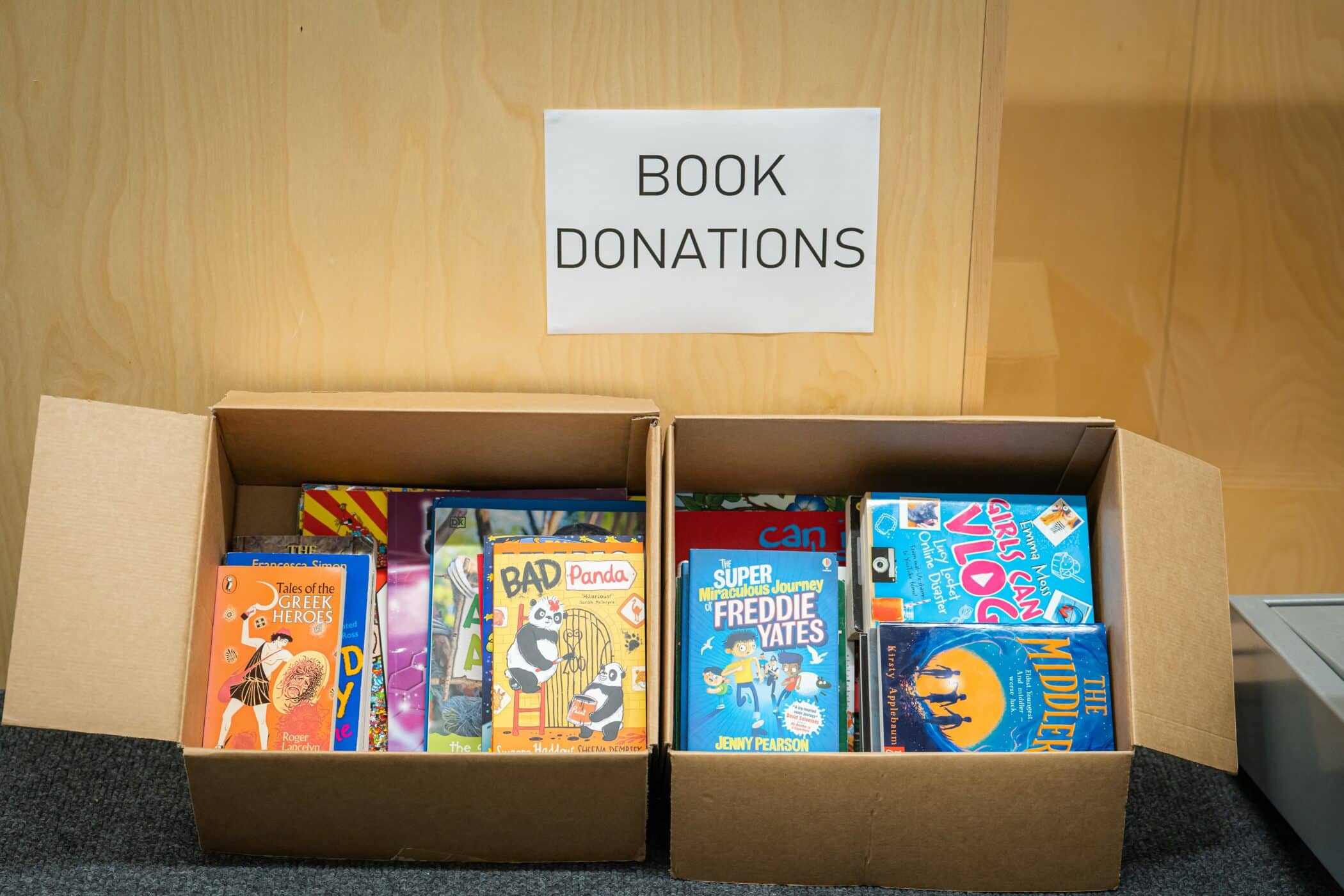 Charity book drive hits top speed | UCS Hampstead